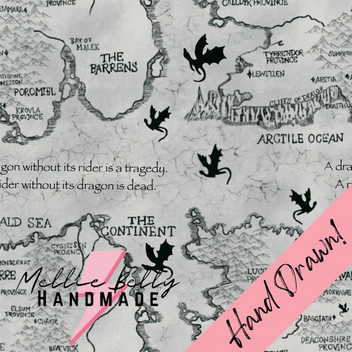 The Empyrean Map (Greyscale) – Mellie Belly Handmade